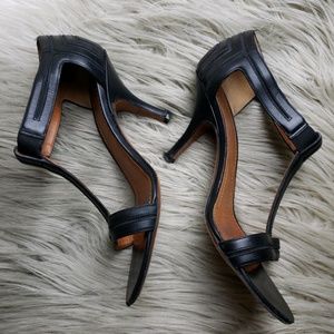 Givenchy Shoes | 47 7 Rare Leather Heels Gold Tip Booties | Poshmark